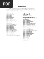 Rubrics para Sa Pagsulat NG Tula | PDF