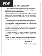 Sample Seminar Report Acknowledgment Format | PDF