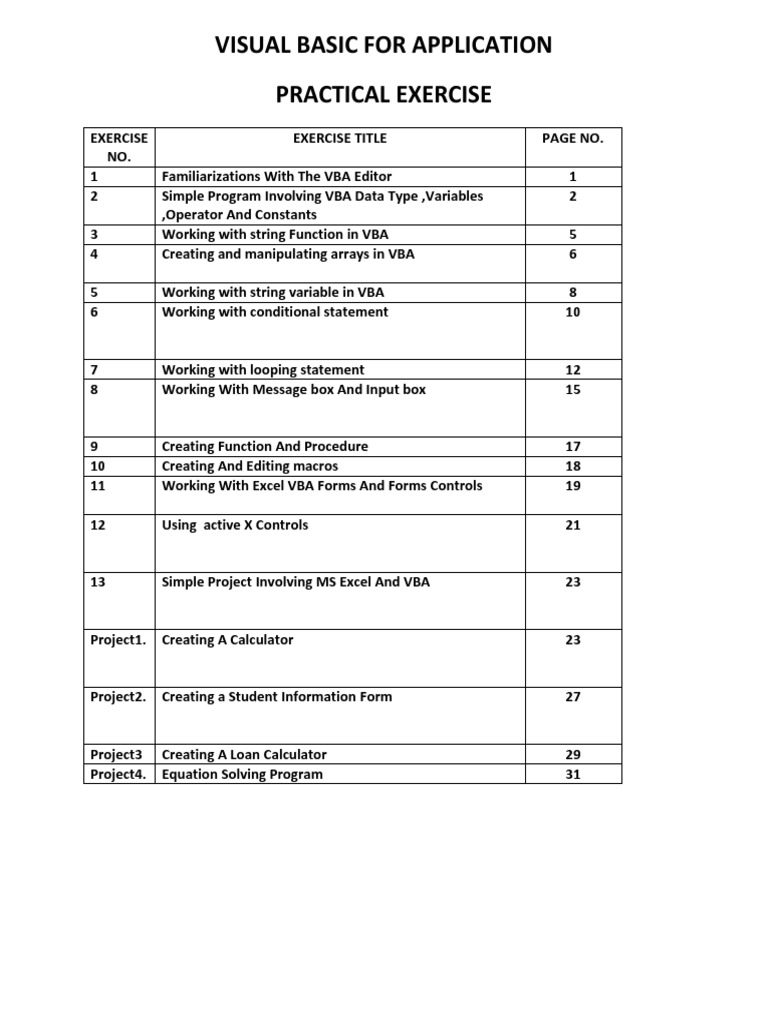 Practical Record | Download Free PDF | Visual Basic For Applications | Microsoft Excel