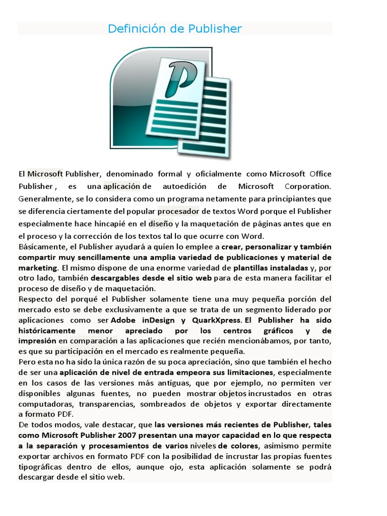 Publisher Definicion | PDF | Informática | Software