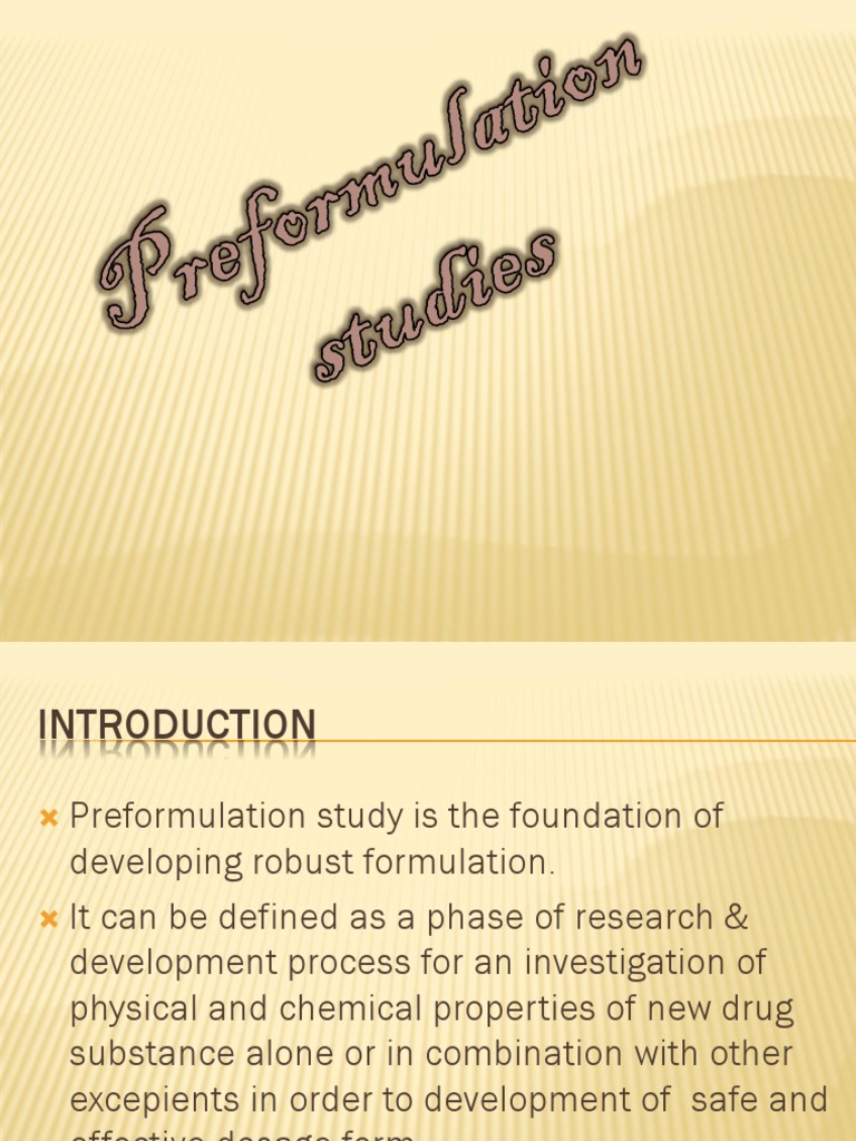 Pre Formulation | PDF | Solubility | Solvation
