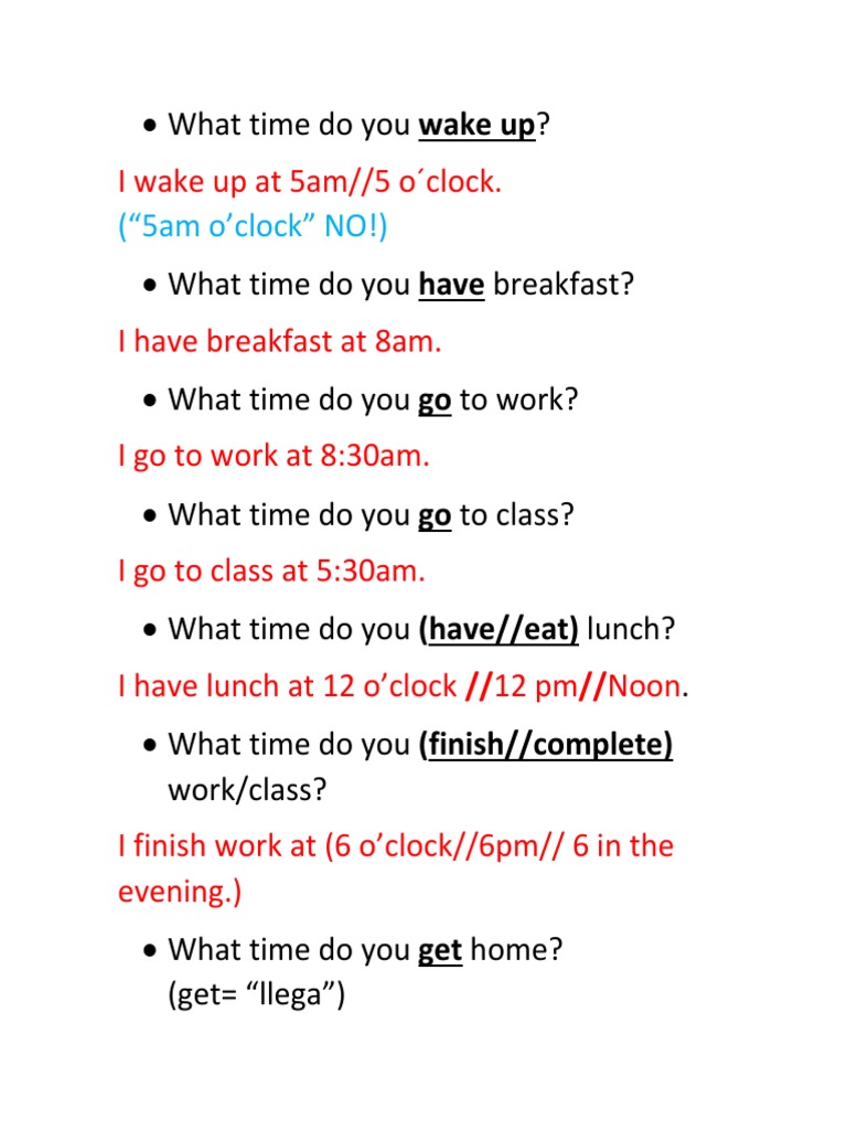 Daily Routine REVIEW | PDF