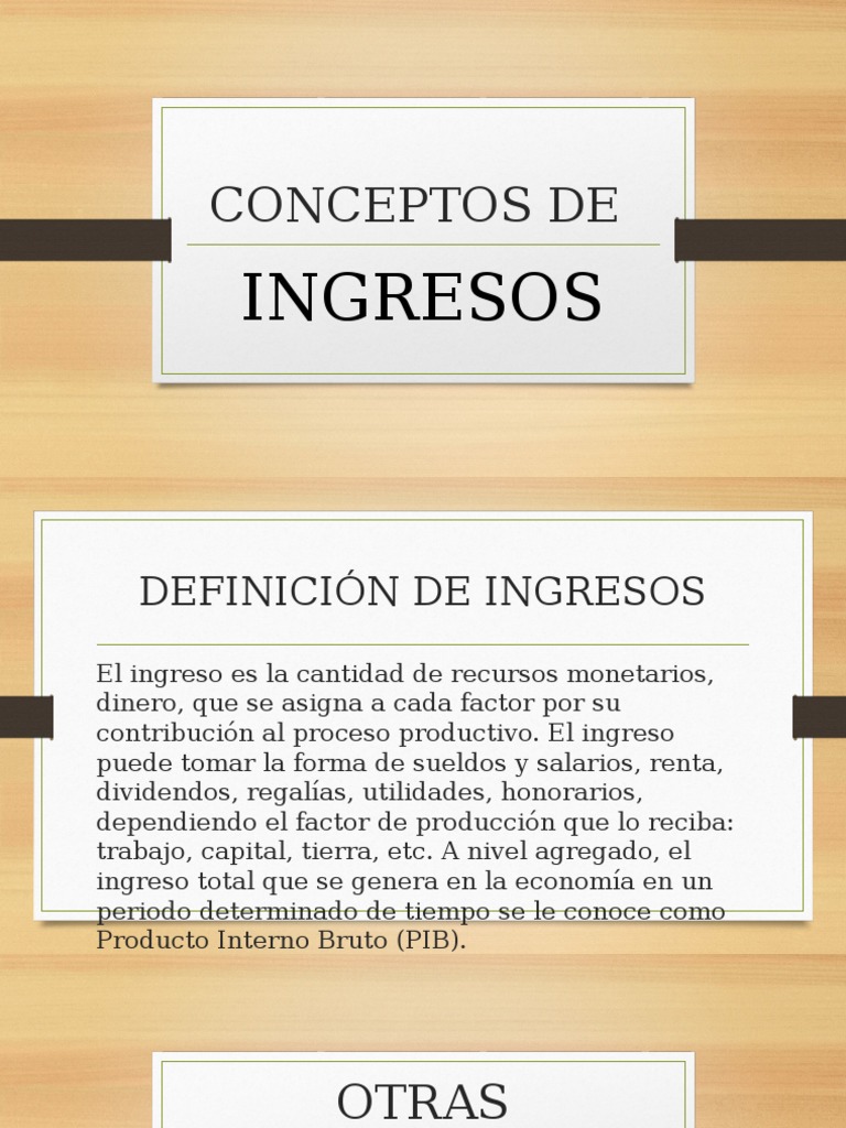 Definicion de Ingresos | PDF