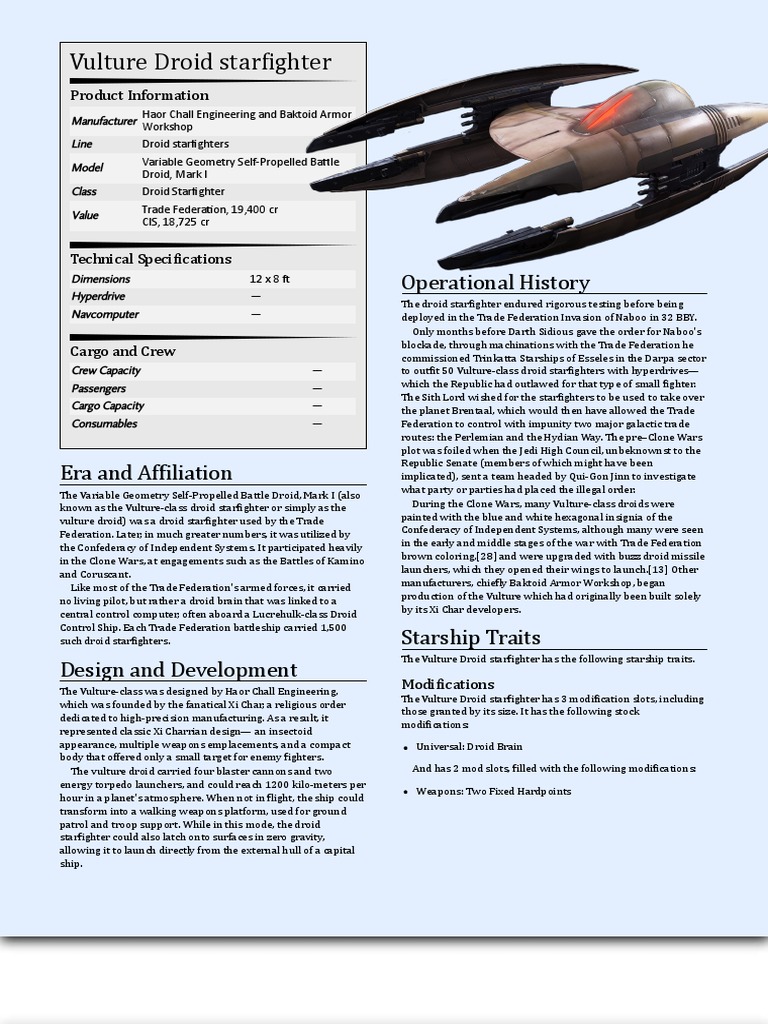 Starship Statblock Templates - GM Binder PDF | Galactic Empire (Star ...