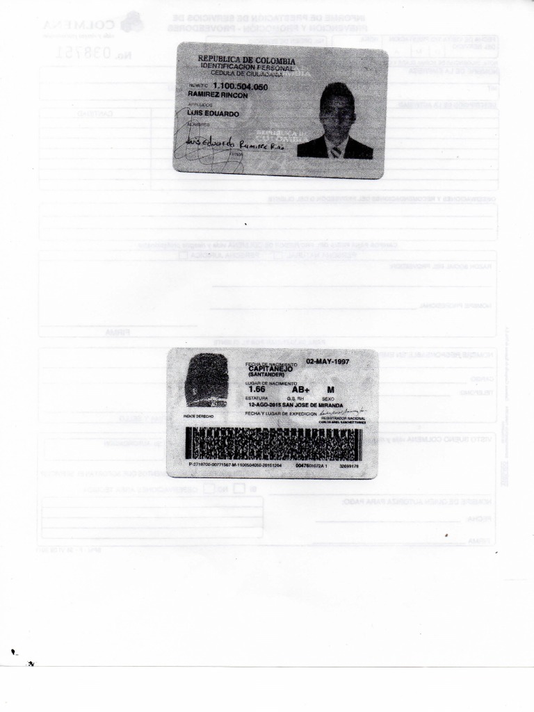 Cedula Luis Eduardo | PDF