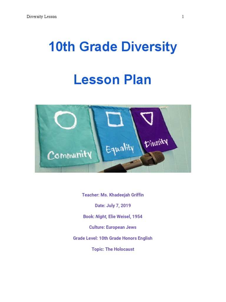 10th Grade Holocaust Diversity Lesson | PDF | Question | Psychological ...