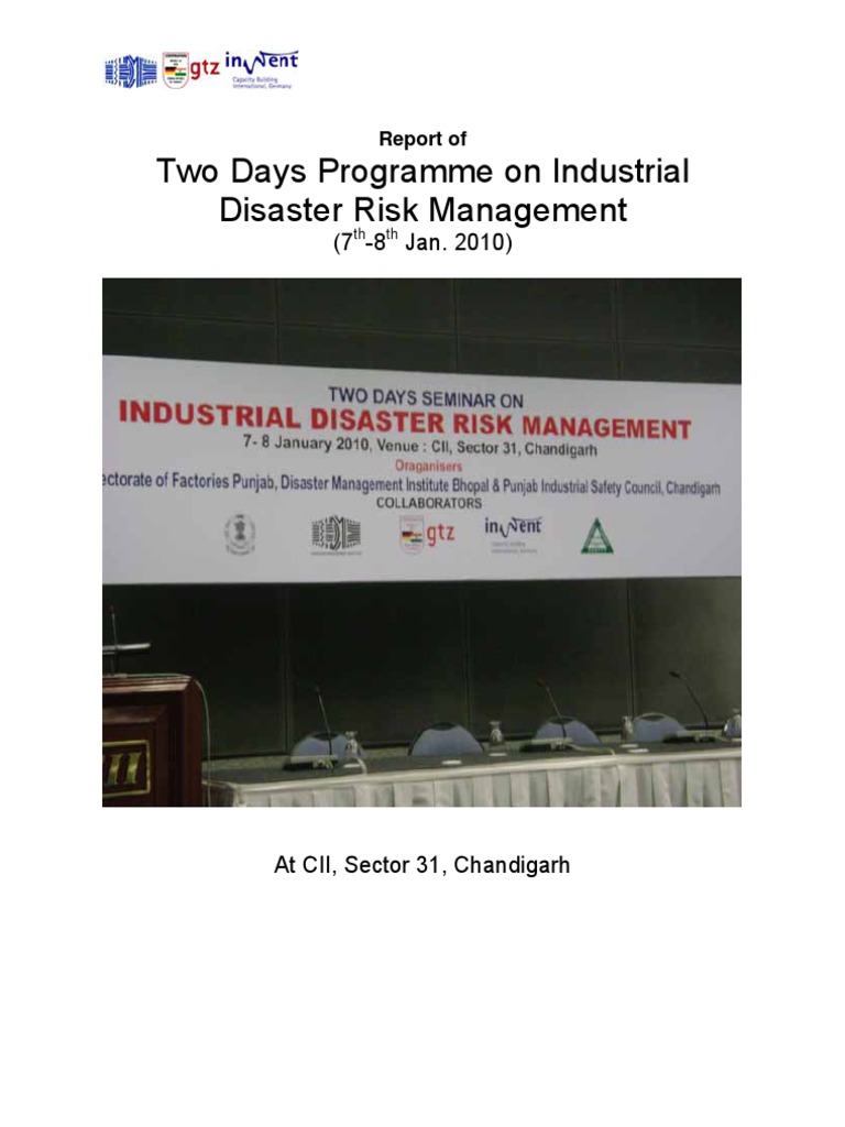 Industrial Disaster Risk Management Workshop | PDF | Emergency ...