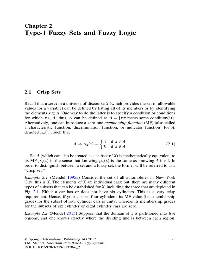 Type-1 Fuzzy Sets and Fuzzy Logic | PDF | Fuzzy Logic | Set (Mathematics)