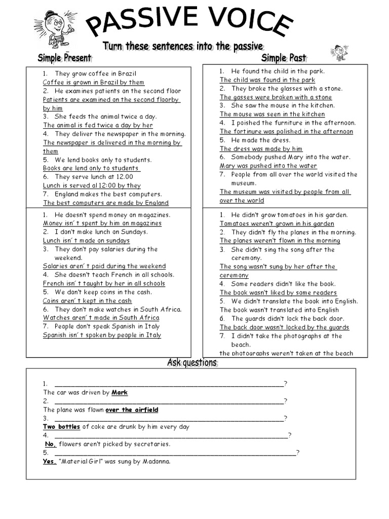 Activity 1-Passive - Voice Solution | PDF
