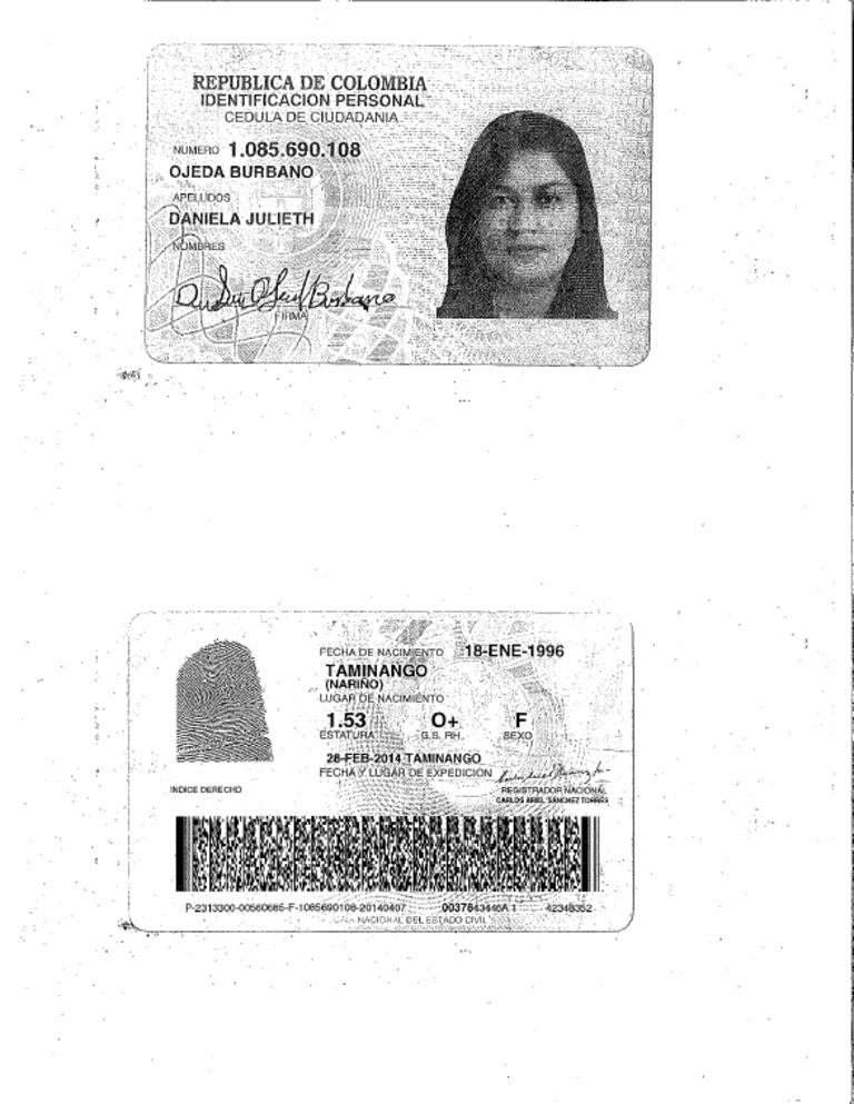 Cedula Daniela | PDF