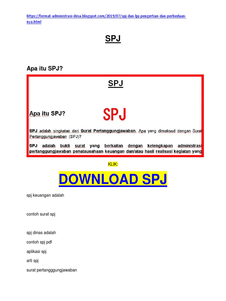 Contoh SPJ | PDF