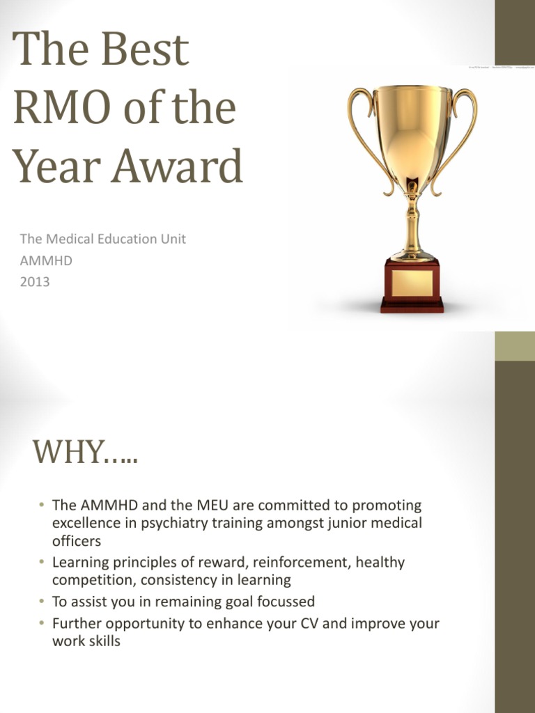 WK 1 - The Best Rmo of The Year Award | PDF