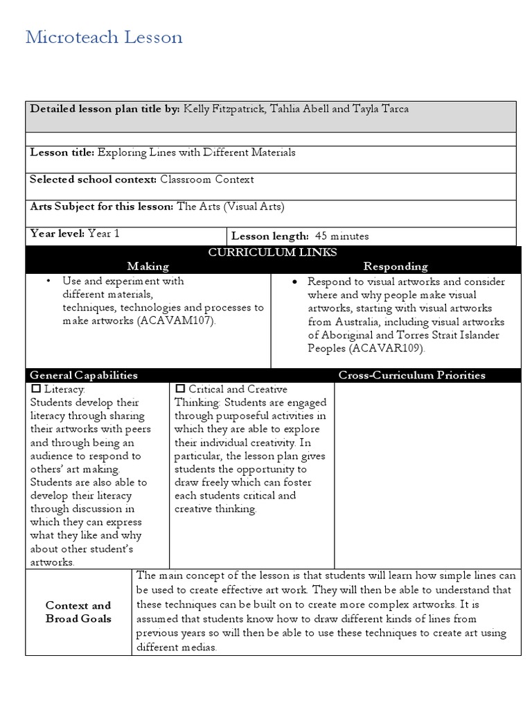 Evaluation of Microteach Lesson | PDF | Lesson Plan | Curriculum
