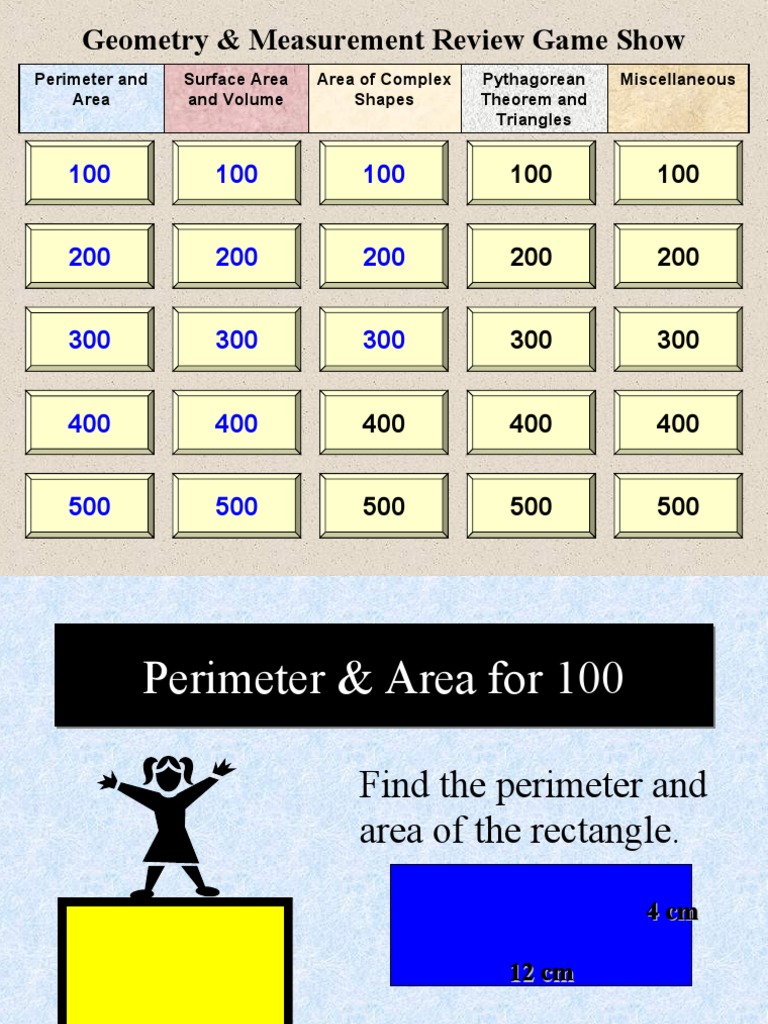 Geometry Game Show for Students | PDF | Area | Shape