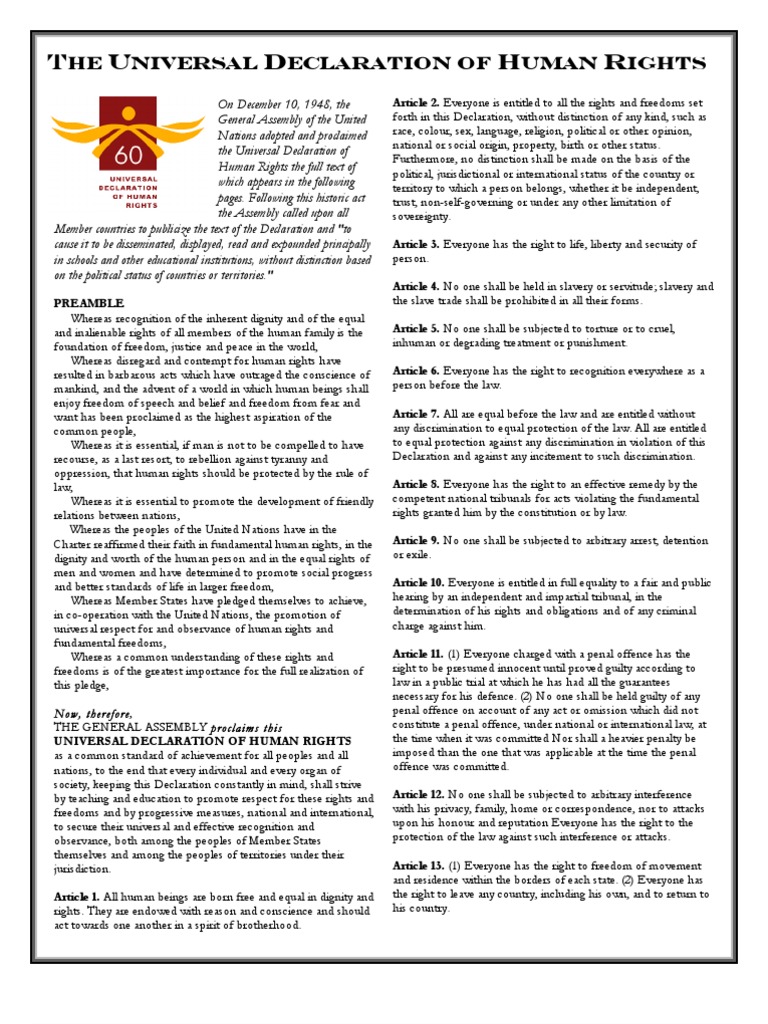 International Declaration of Human Rights | Download Free PDF | Human ...