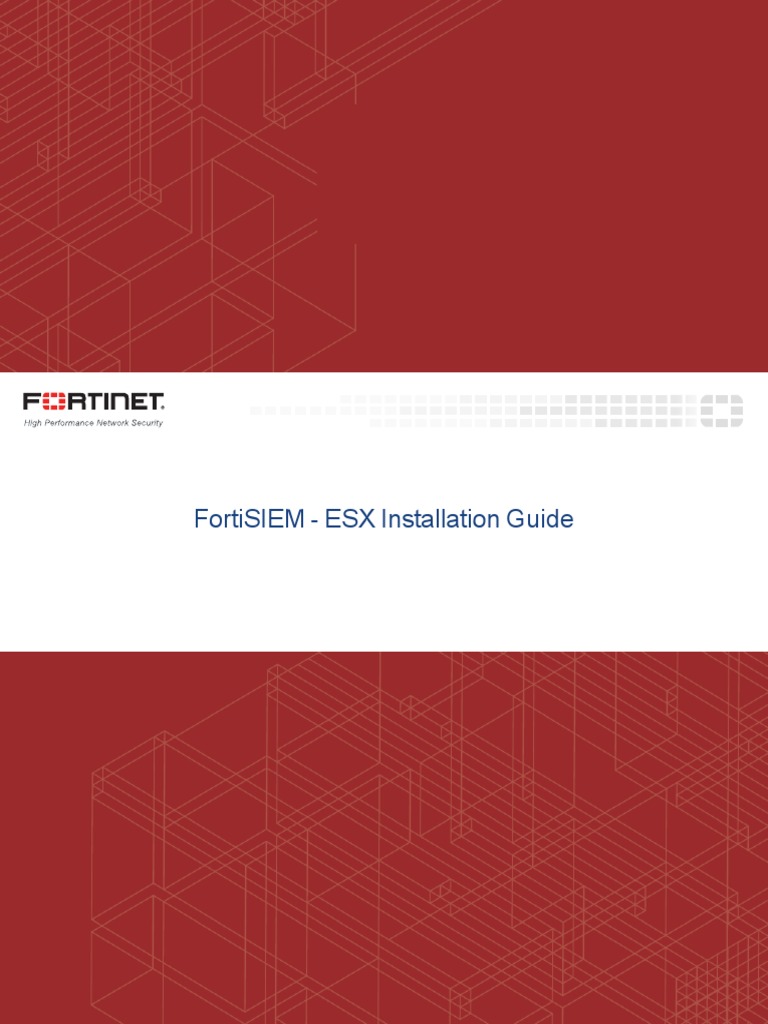 Fortisiem - Esx Installation Guide | PDF | I Pv6 | V Mware