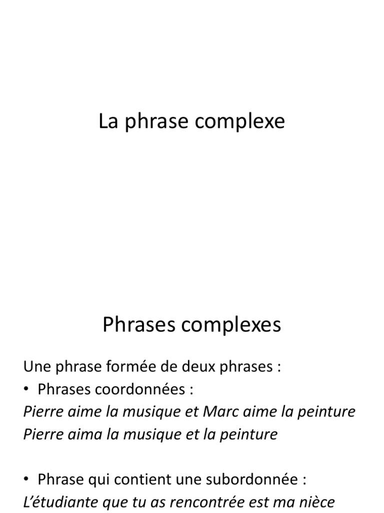 La Phrase Complexe | PDF | Clause | Phrase