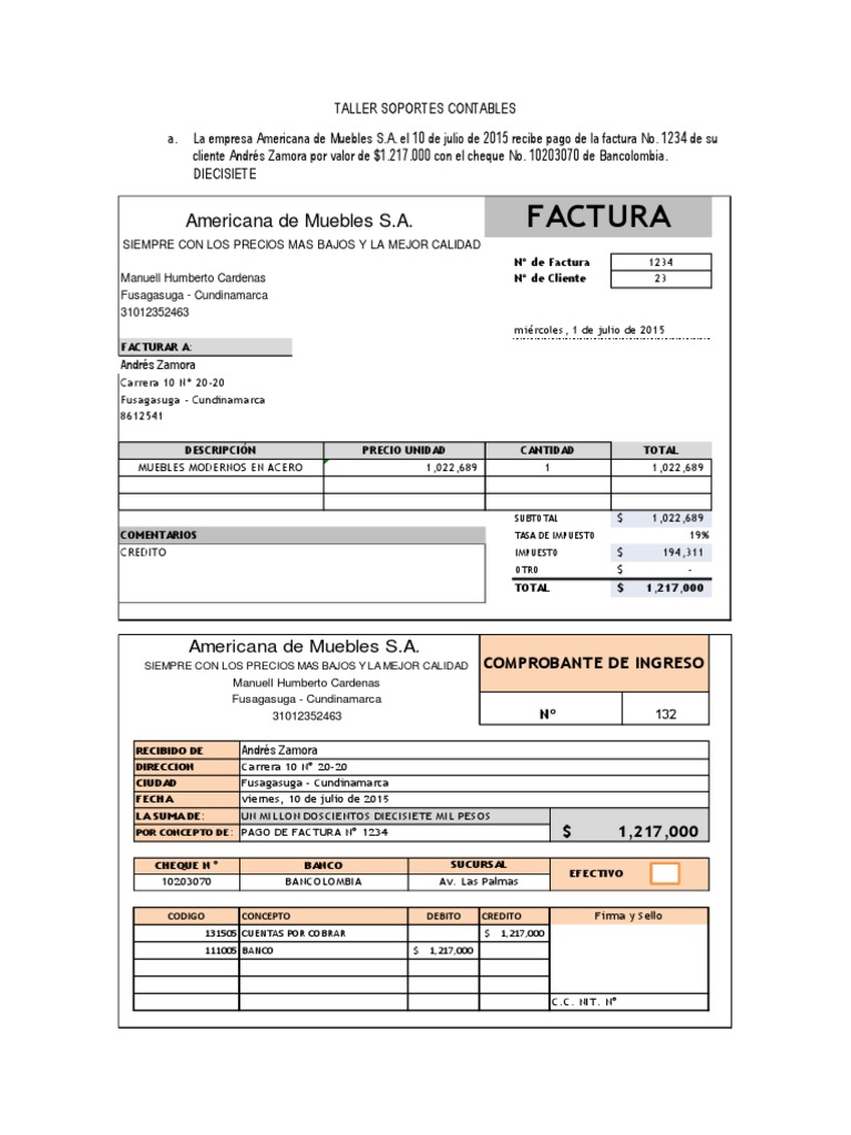 Soporte Contable | PDF | Cheque | Bancos