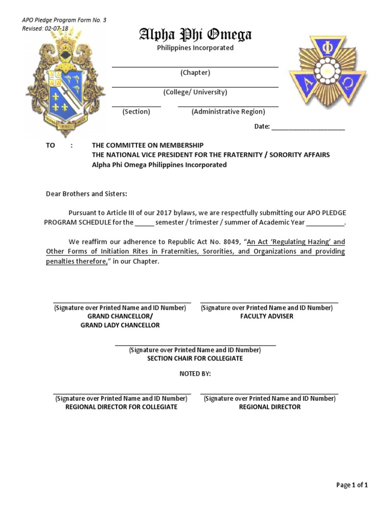 Pledge Program Form No 3 | PDF