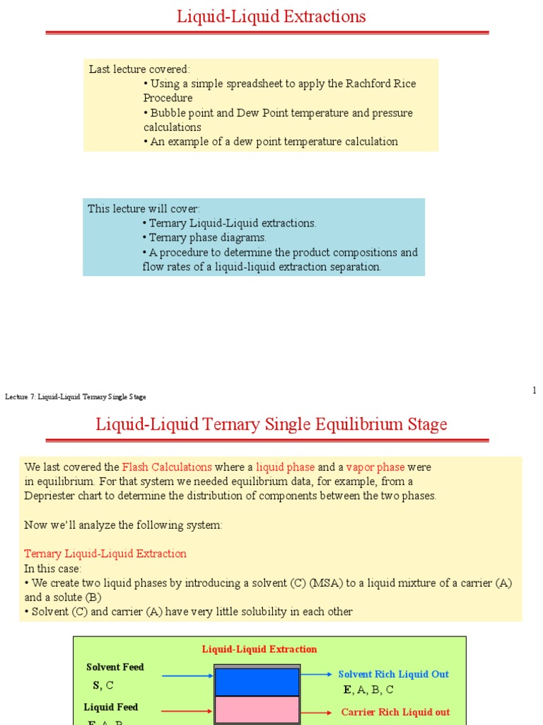 Liquid-Liquid Extractions Lesson 7 | PDF | Phase (Matter) | Solubility