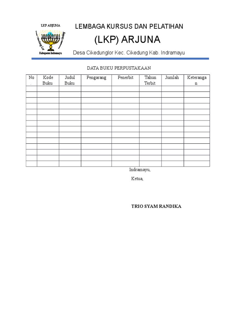 Data Buku Perpustakaan | PDF