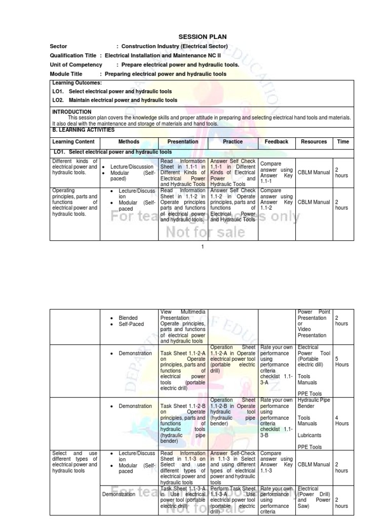 EIM SP Power and Hydrolic Tools PDF | PDF | Drill | Learning