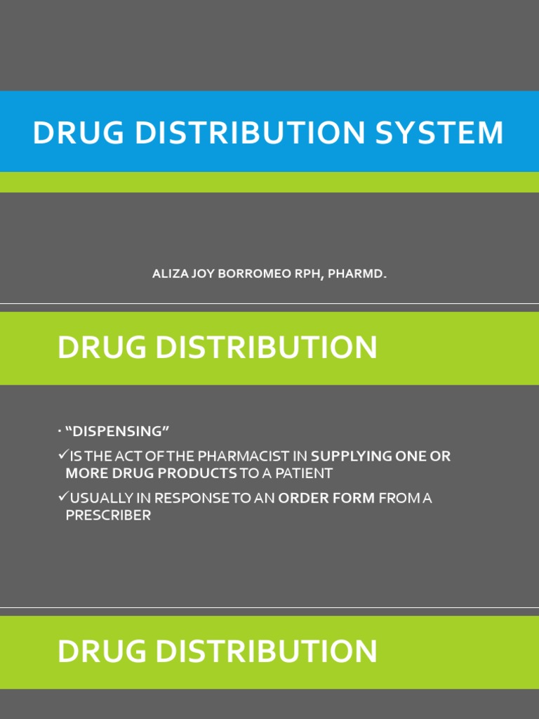 Hospital Drug Distribution System Overview | PDF