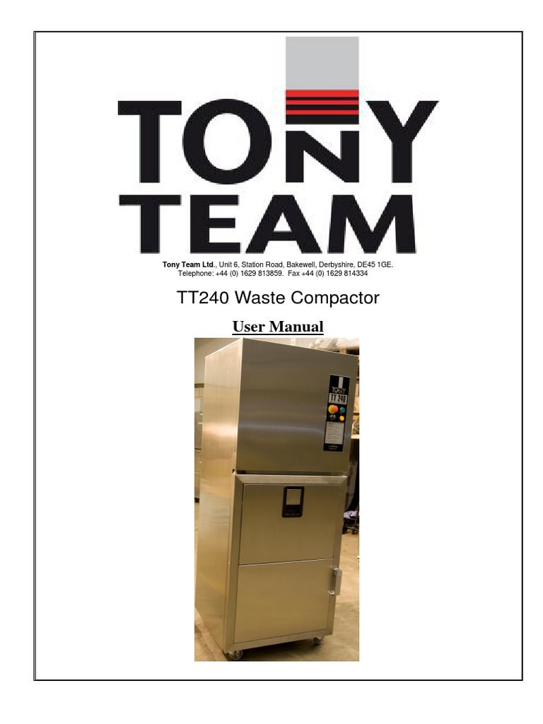 COMPACTOR Tony Team User Manual TT240 v2 | Download Free PDF | Ac Power ...