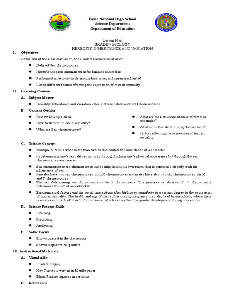 Determining Sexuality Through Genetics: A Lesson Plan on Sex ...