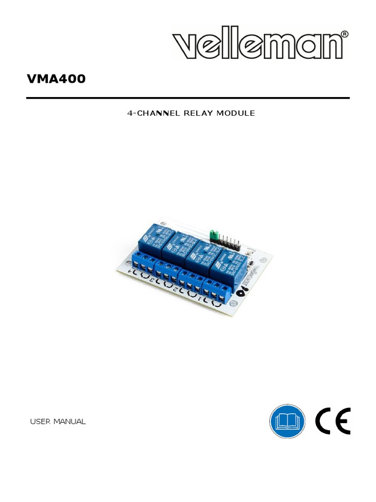 4-Channel Relay Module: User Manual | PDF | Relay | Copyright