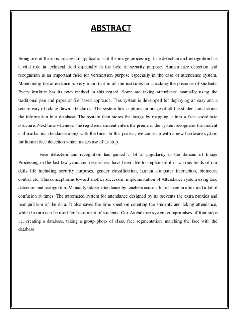 Smart Attendance System Using Python | PDF | Statistical Classification ...