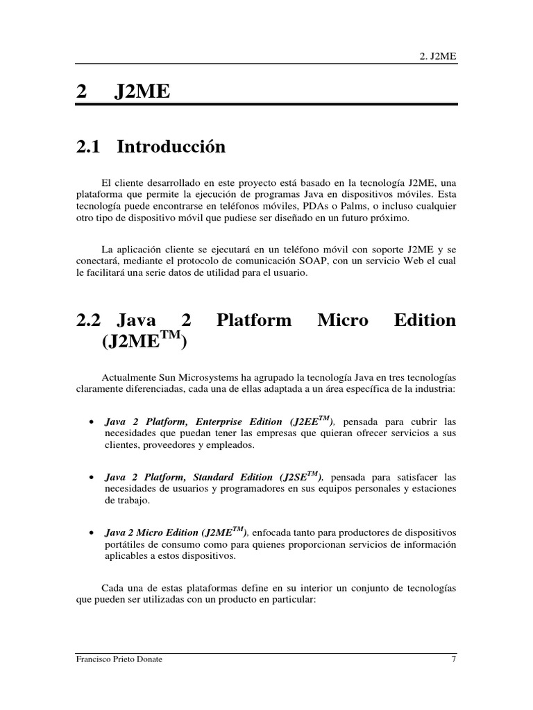 02 - J2me | PDF | Java (lenguaje de programación) | Hardware de la ...