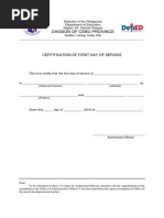 Certification of First Day of Service | PDF