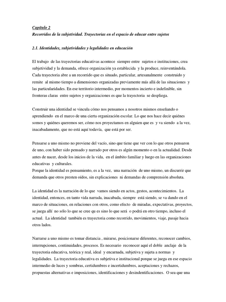 Resumen Nicastro Cap2 | PDF | Subjetividad | Narrativa
