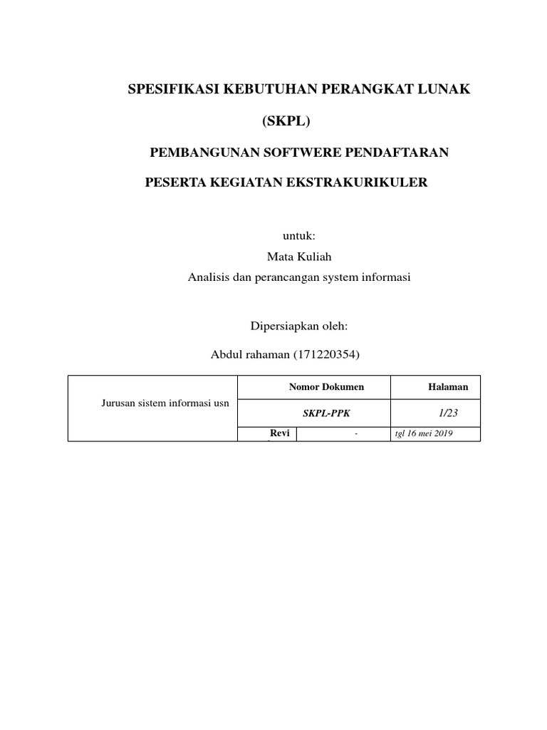 Tugas Akhir Apsi | PDF