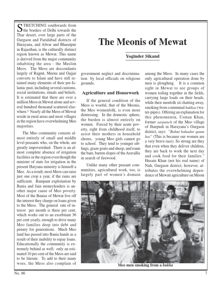 The Meonis of Mewat | PDF | Religious Education | Religion And Belief