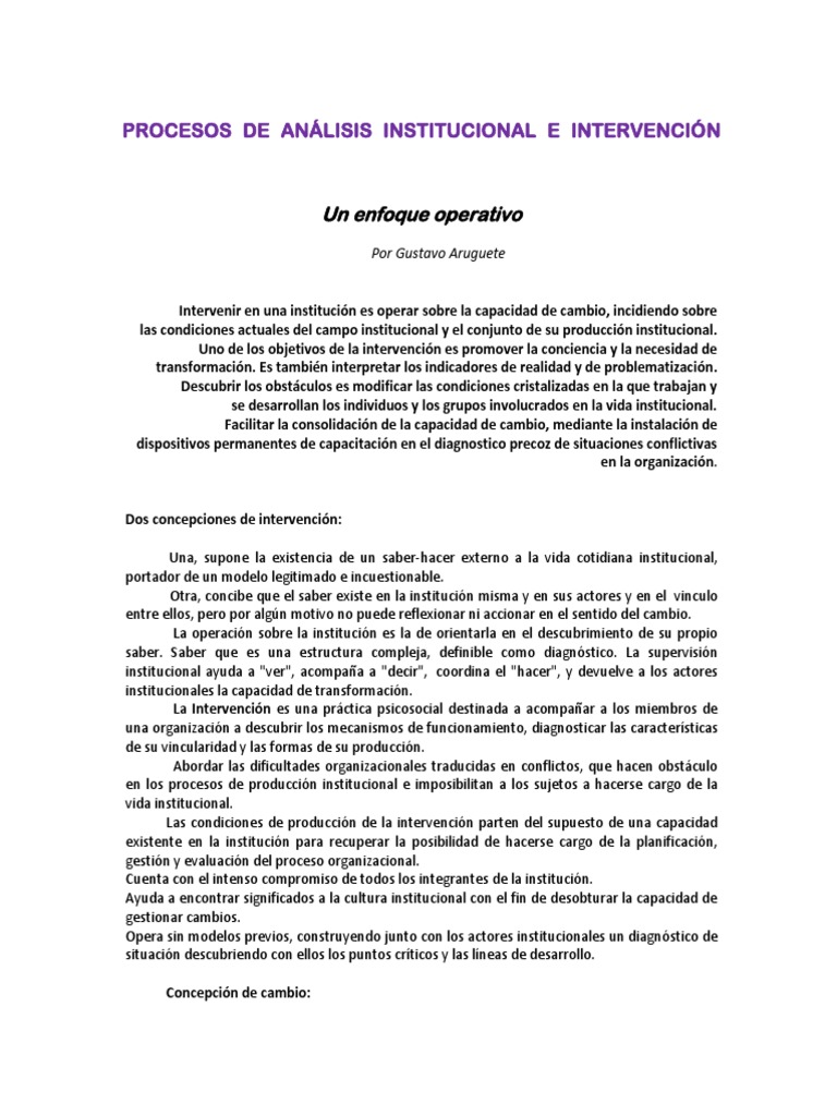Un Enfoque Operativo | PDF | Institución | Vida