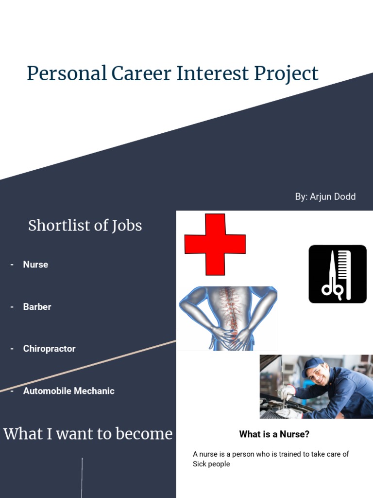 Personal Career Interest Project | PDF | Nursing | Health Care