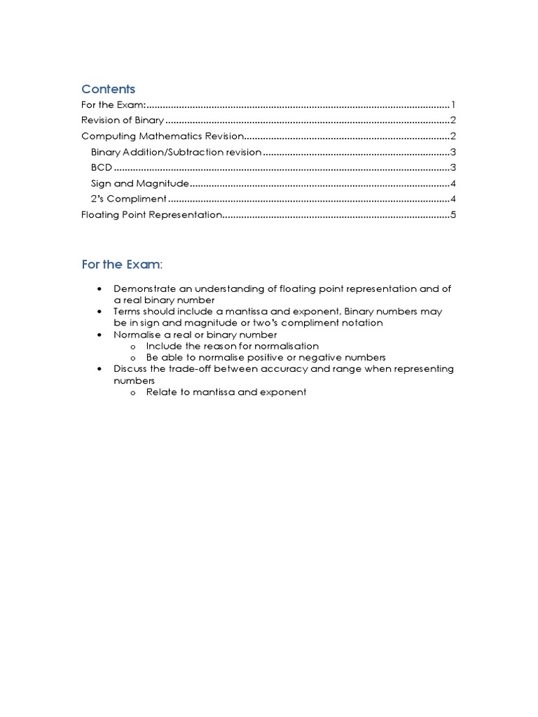 Data Representation Workbook | PDF | Bit | Applied Mathematics