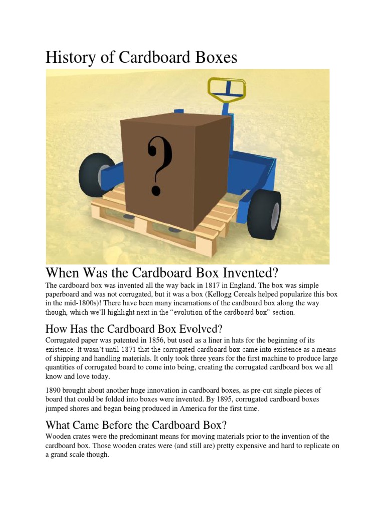 History of Cardboard Boxes | PDF