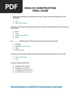 OSHA 10 Construction Final Exam Answer Key | Occupational Safety And ...