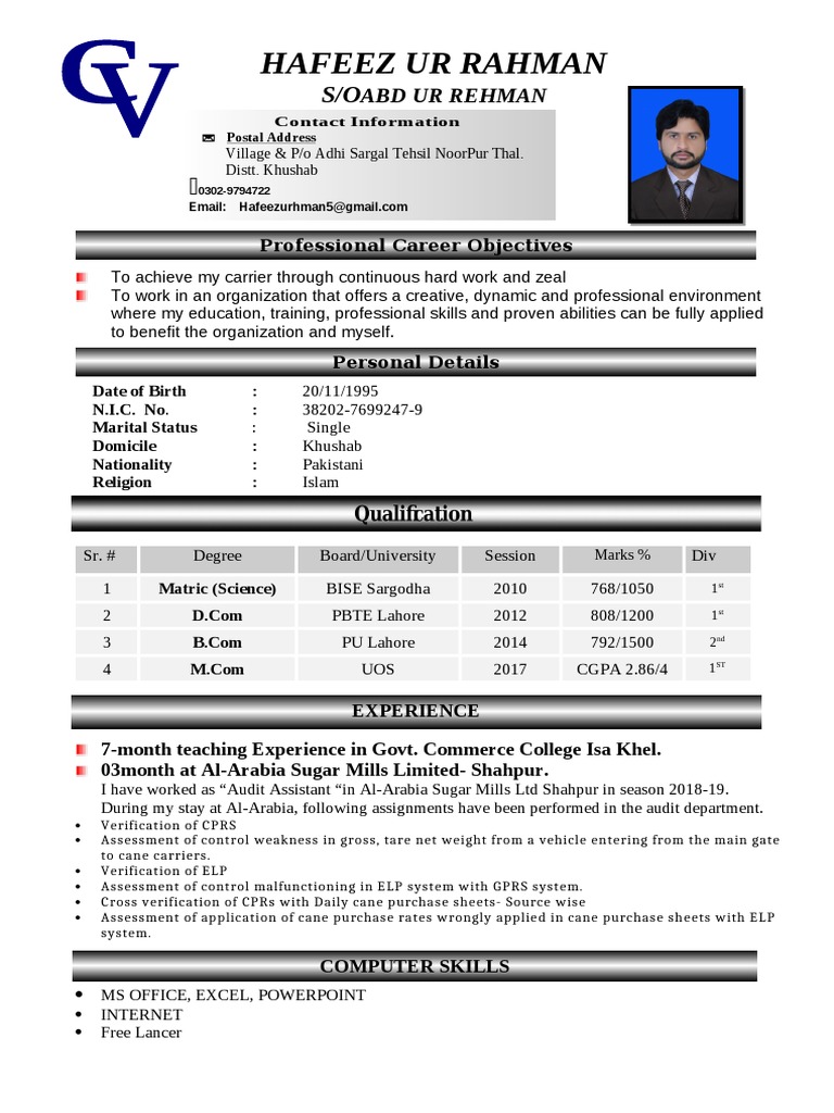 Hafeez Ur Rahman | PDF | Business