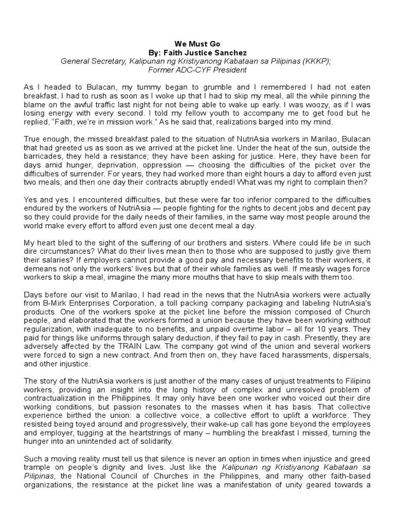 General Secretary, Kalipunan NG Kristiyanong Kabataan Sa Pilipinas ...