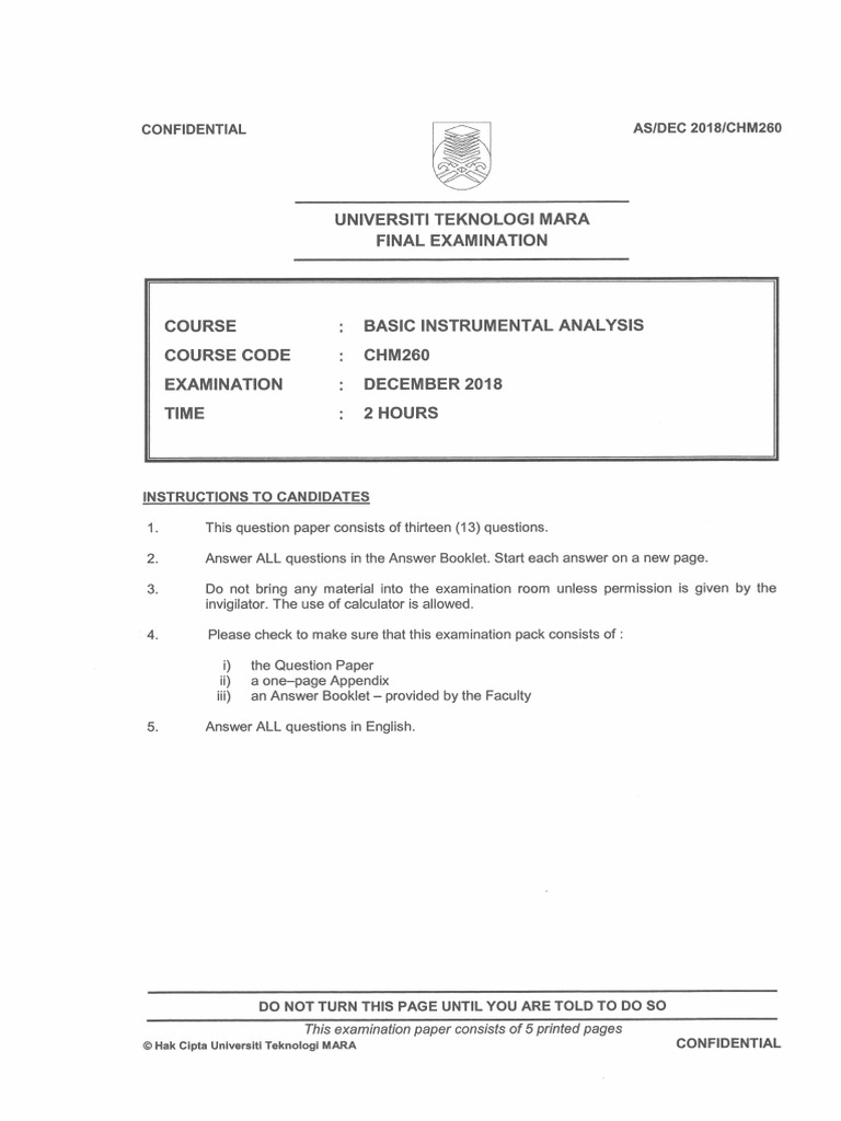 CHM260 | PDF