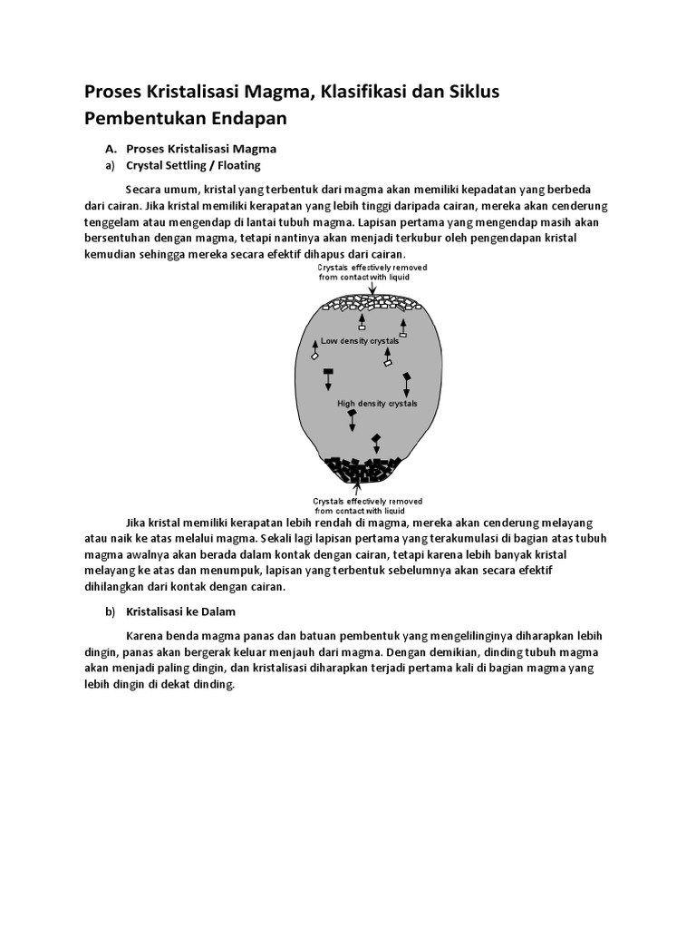 Proses Kristalisasi Magma, Klasifikasi Dan Pembentukan Endapan | PDF