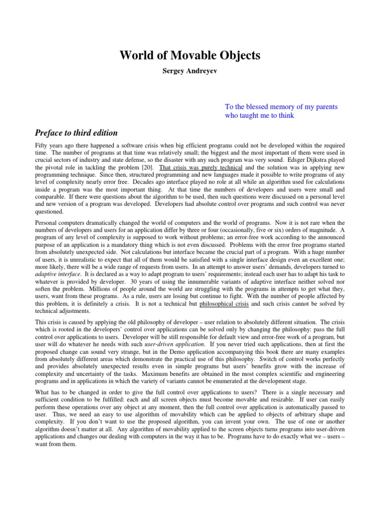 World of Movable Objects | PDF | Button (Computing) | Computer Program