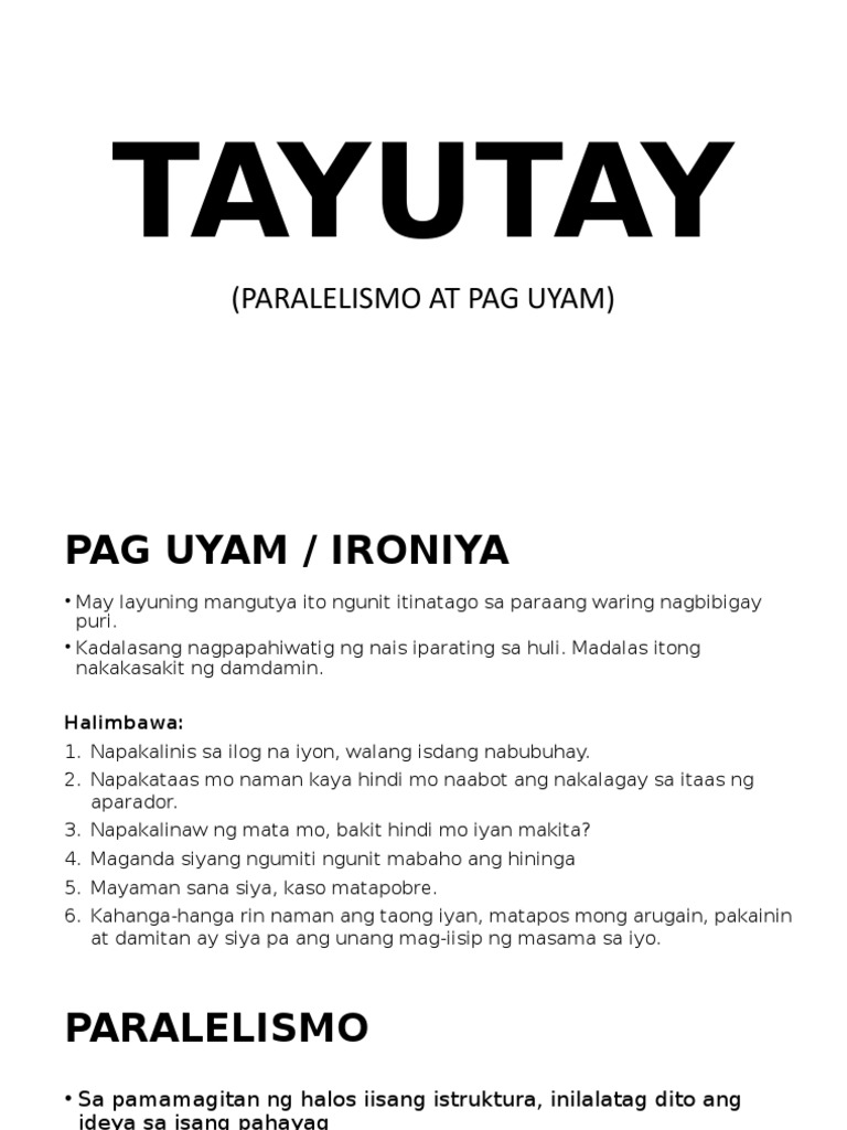Tayu Tay | PDF