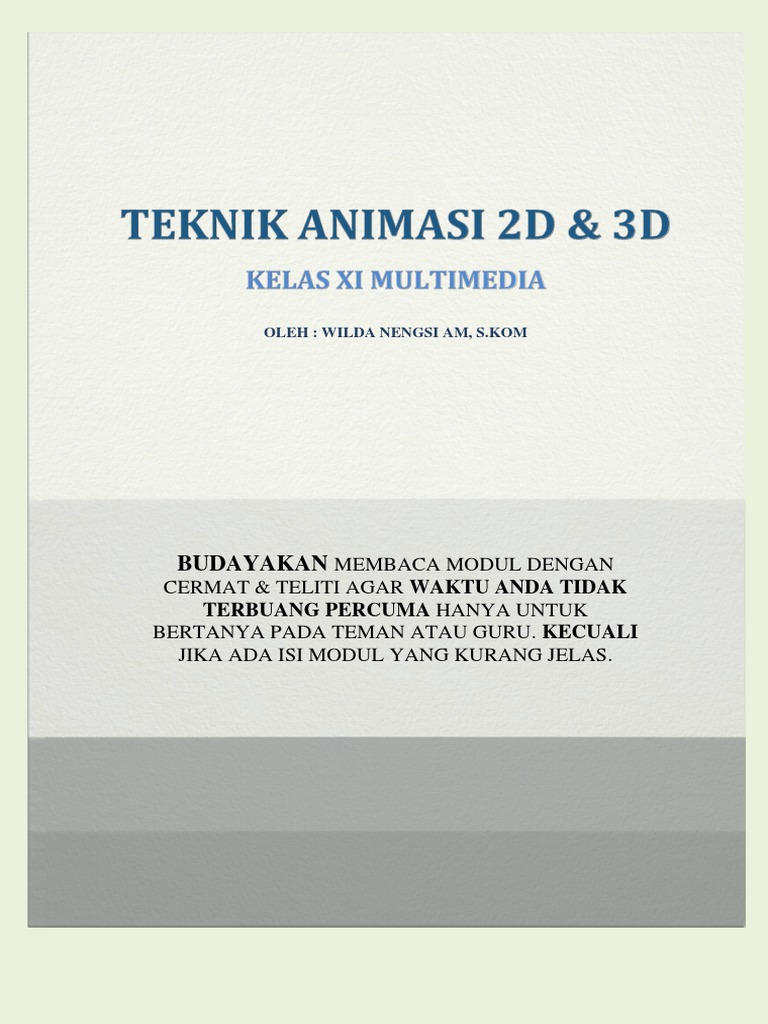 Teknik Animasi 2d & 3d-2 | PDF