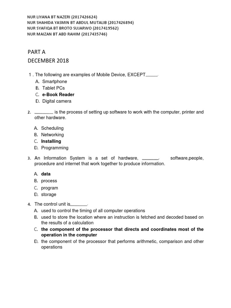CSC134 (Past Year) | PDF | Operating System | Booting