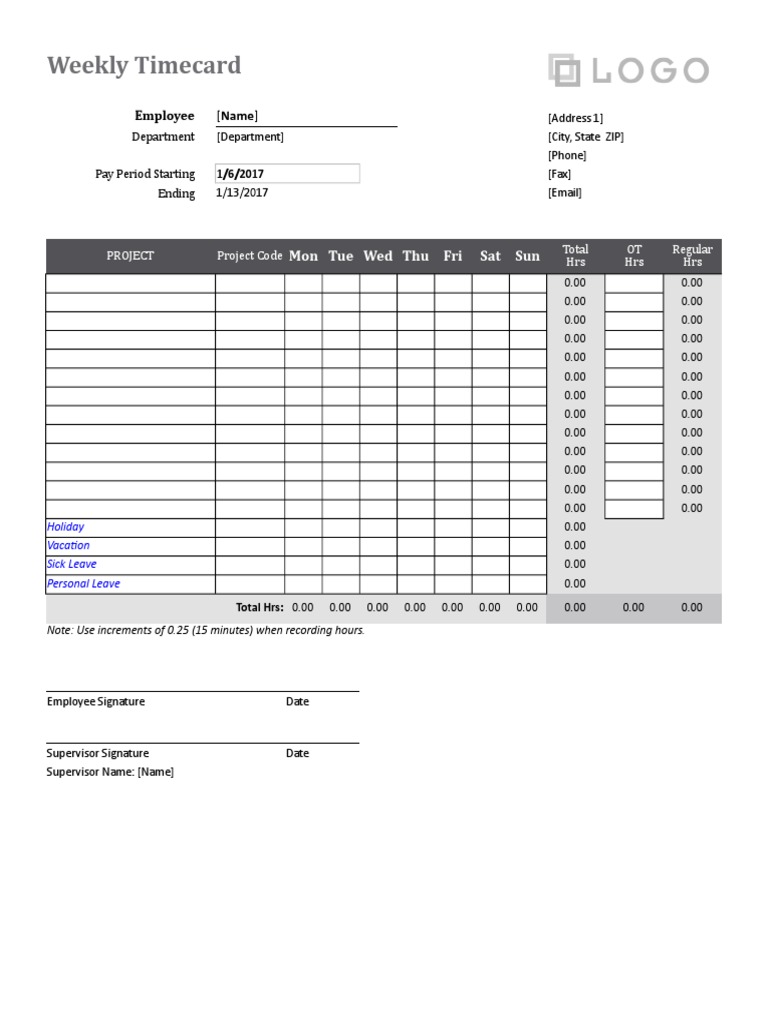Weekly Timecard by Project | PDF | Media Freedom | Business